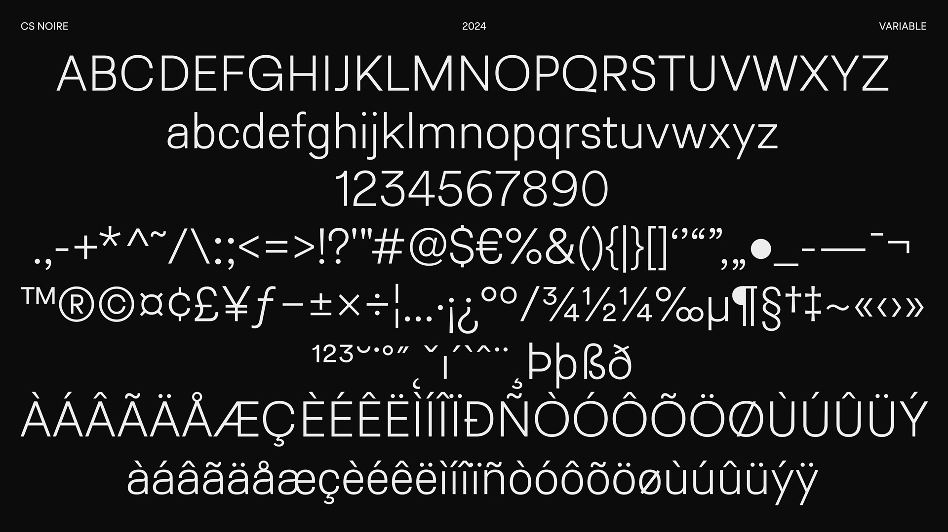 Noire Sans Serif Typeface | Cedilla Studio